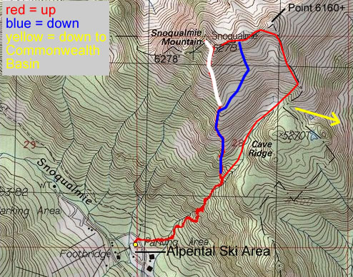 Website Design by Roger Gervin - Climb to the east summit of Snoqualmie ...