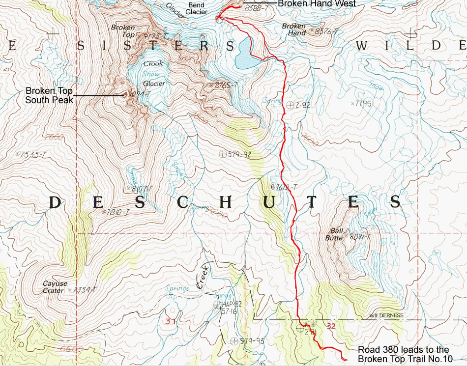 Website Design by Roger Gervin - Hike to the summit of Broken Hand West ...