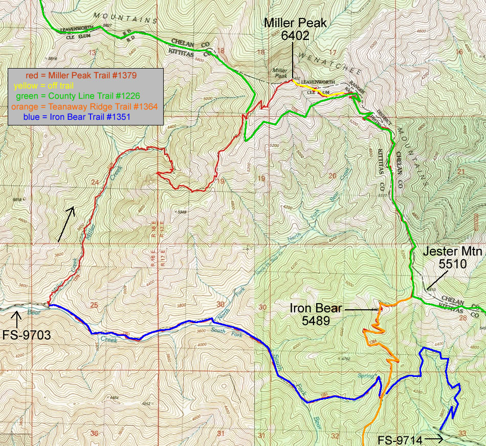 Website Design by Roger Gervin - Hike to the summits of Miller Peak and ...